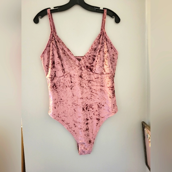 Tops | Crushed Velvet Bodysuit | Poshmark